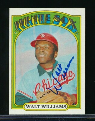 1972 Topps #15 Walt Williams signed autographed strong color crisp blue ...