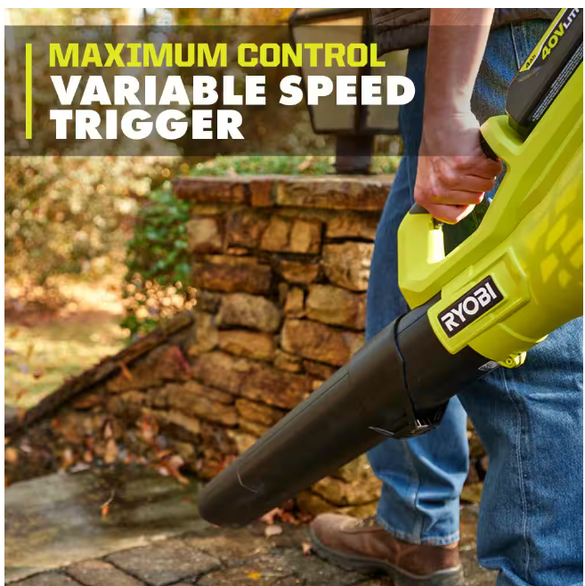 Ryobi 120MPH 550CFM Cordless Battery Powered 40V Blower- Tool Only, NEW ...
