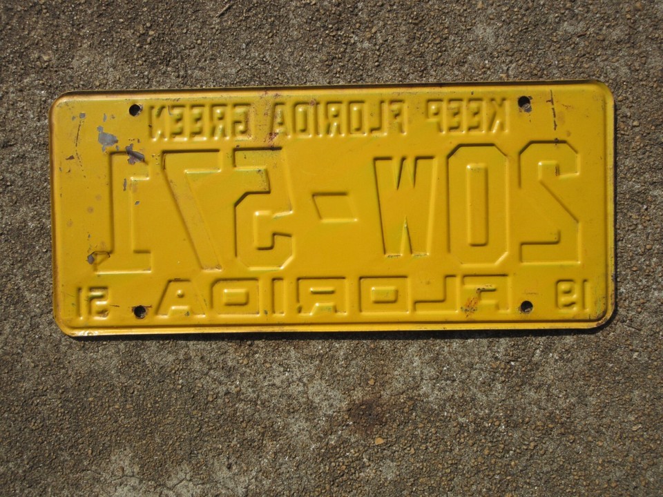 1951 Florida License Plate Ford Chevy Chevrolet Dodge St.Johns County ...