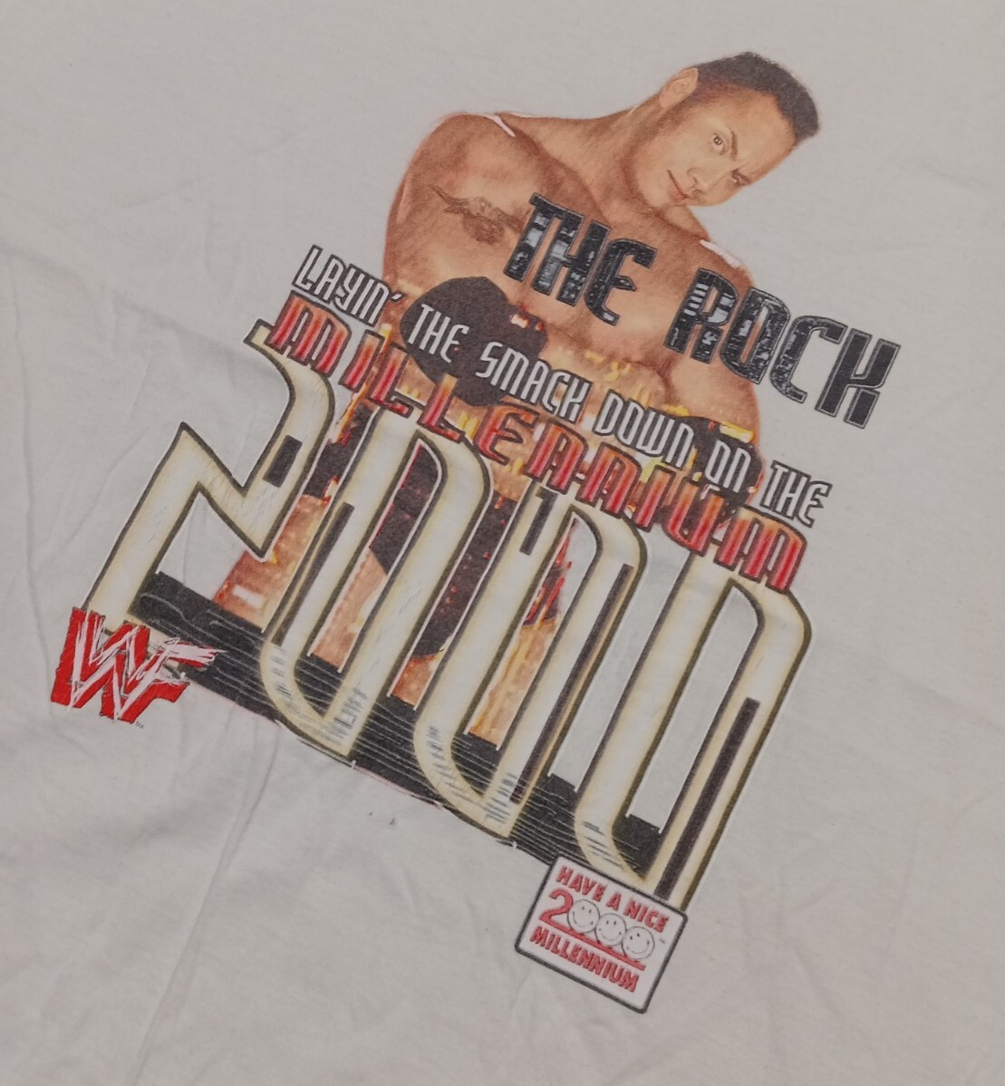 VTG WWF The Rock 2000 Millennium Wrestling Promo T-Sh… - Gem