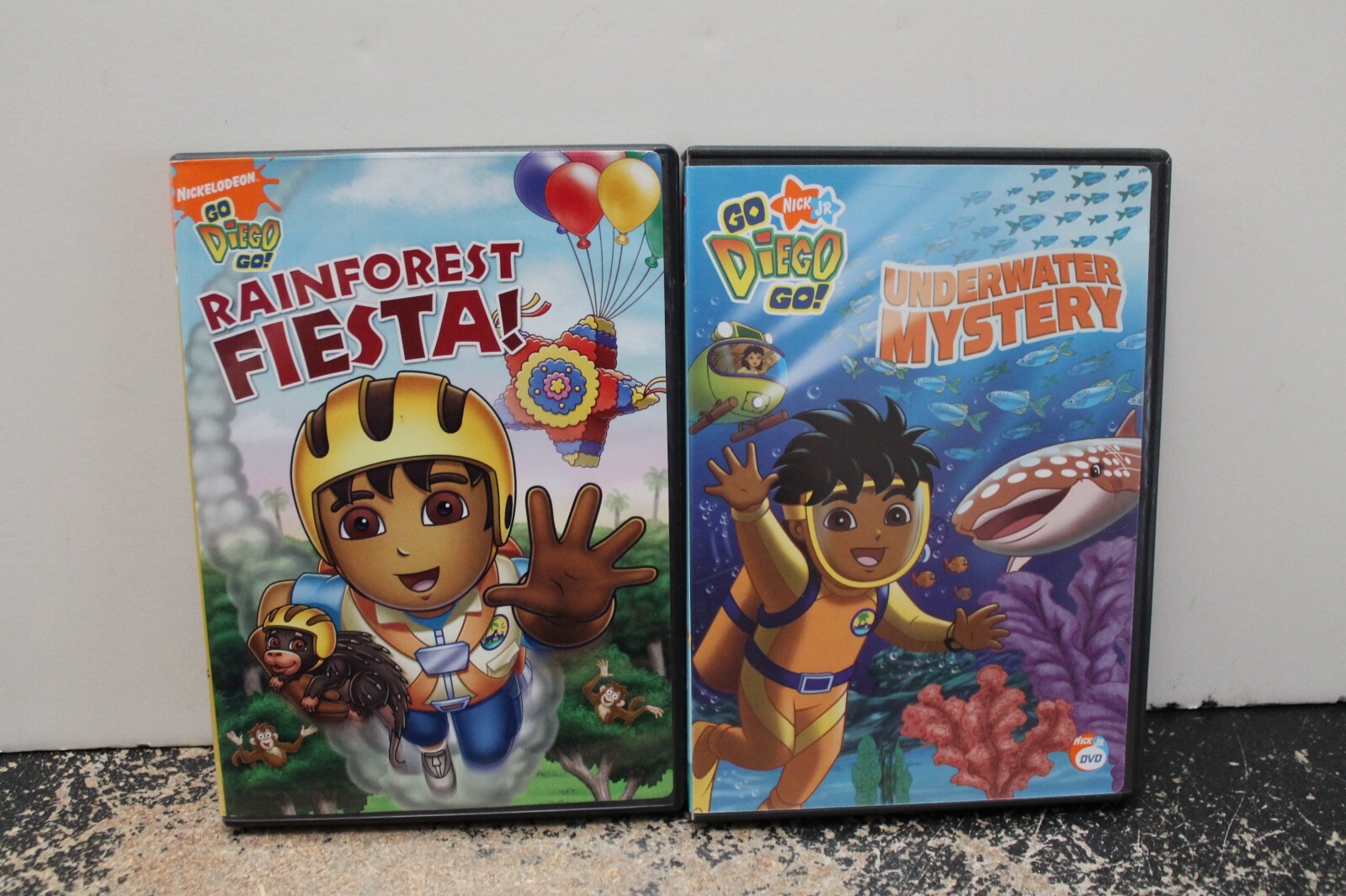 Lot of 4 Go Diego Go dvds; Fiesta, Magical Missions, Moonlight Rescue ...