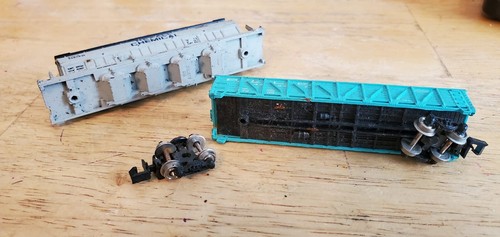 Vintage N Scale Used Train Car Partials Pieces Freight car & Rexall ...