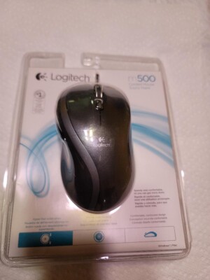 Logitech ~ m500 Corded Mouse ~ Laser Tracking ~ 910-001204 97855057099 ...