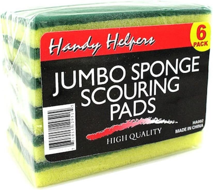 Bulk Lot of 15 6pc Sponge Scouring Scrubbing Pads Handy Helper (90 Pads ...