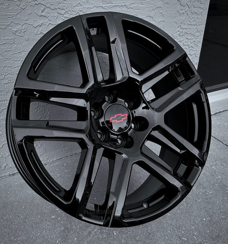 GLOSS BLACK TRAIL BOSS GEN 2 WHEELS 22x9" FITS: CHEVY 1999-2024 ...