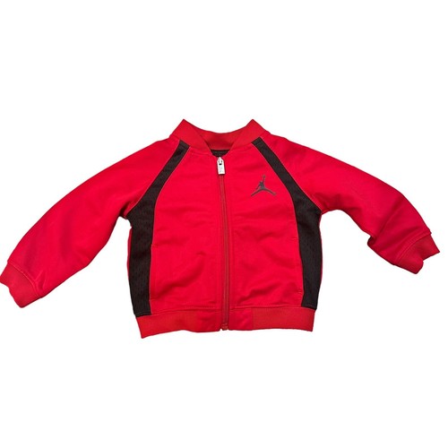 Nike Air Jordan Zip Up Sweatshirt Jacket 6-9 Months Black Red Track ...