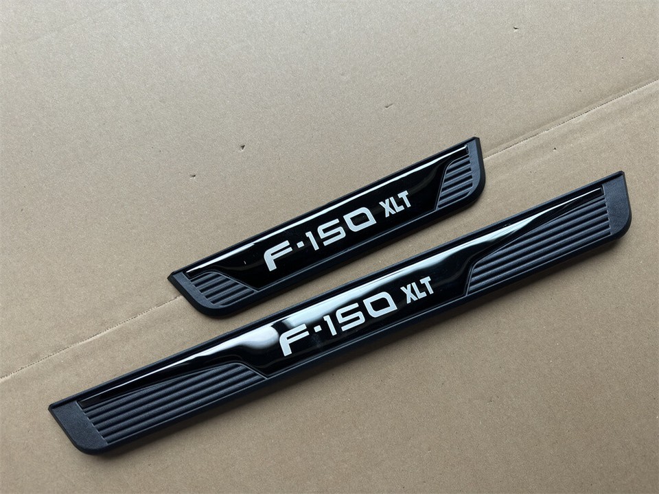 Black Door Scuff Sill Cover Panel Step Protector for Ford F-150 XLT ...