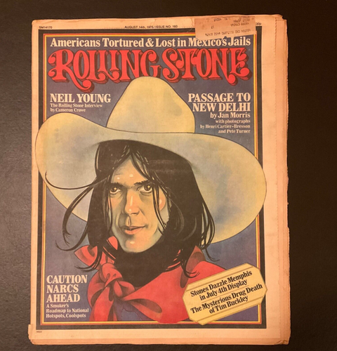 NEIL YOUNG Rolling Stone magazine August 14, 1975. Issue 193 | eBay