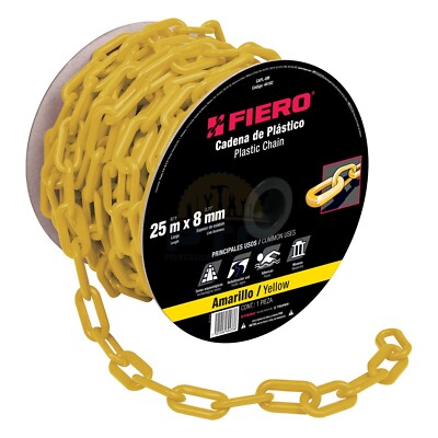 Fiero CAPL-8M Meter of 8mm yellow plastic chain, 25m spool | eBay