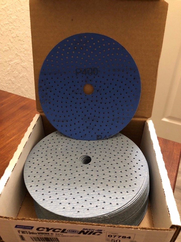 NORTON 6" A975 DRYICE MULTIAIR CYCLONIC NORGRIP DISC P80 180 220 320 ...