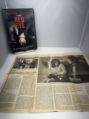Red Eye (DVD, 2006, Widescreen) With Original Newspaper Articles Of ...