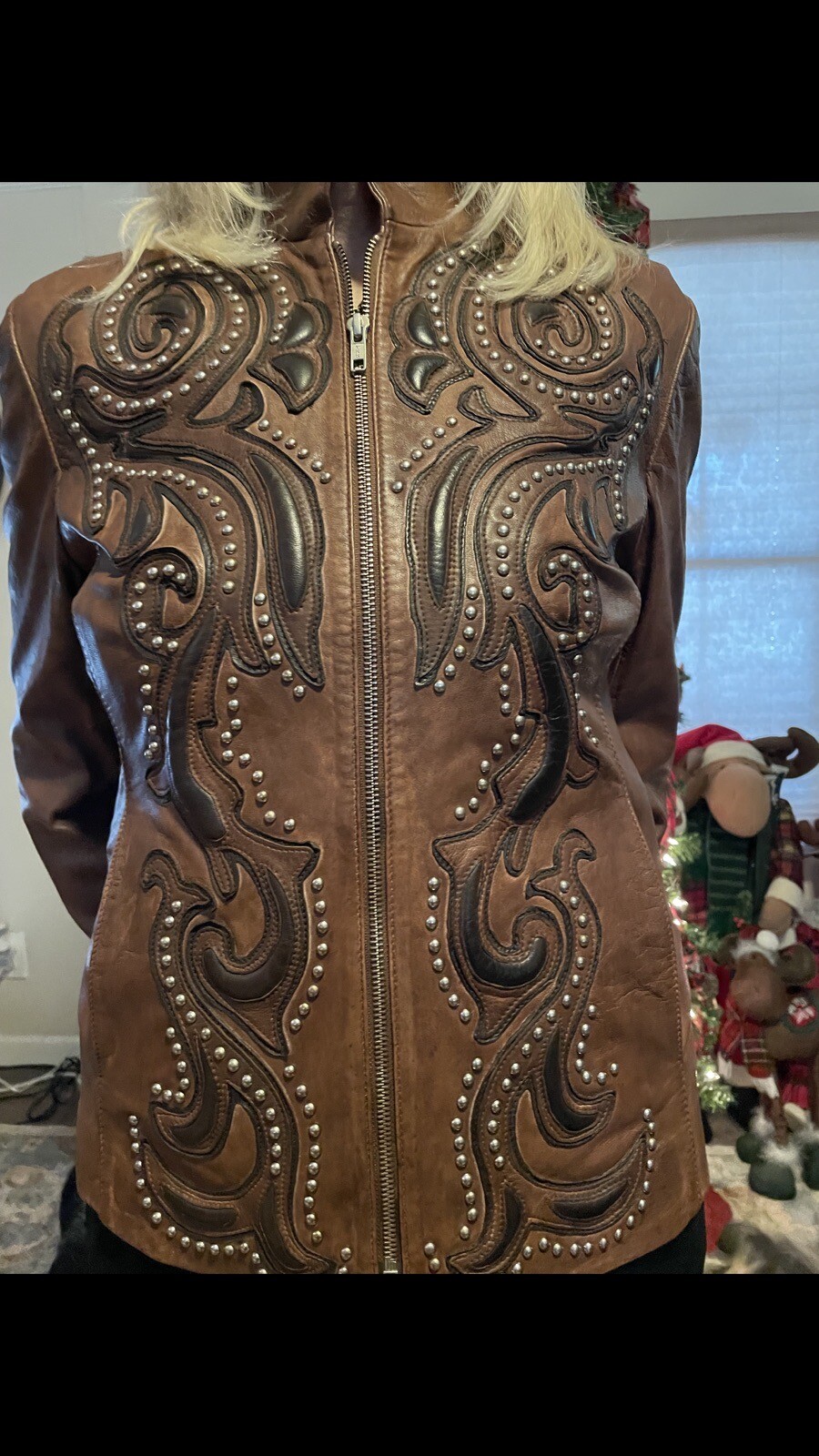 Genuine Reba Leather Western Tooled New Jacket | eBay