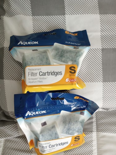 (2 Packs) 6 Aqueon Replacement Filter Cartridges Small MiniBow Aquarium ...