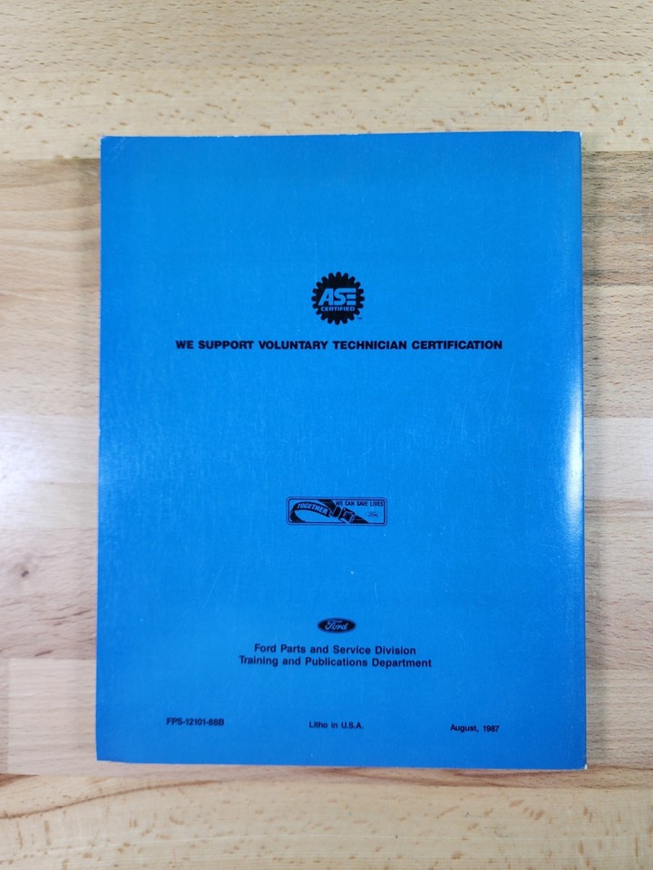 1988 Ford Car Shop Manual Vol. B Body Cougar, Thunderbird, Mustang ...