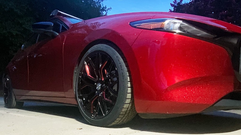 18x8"Shift Wheels Spring Gloss Black with Candy Red Milled Rims | eBay