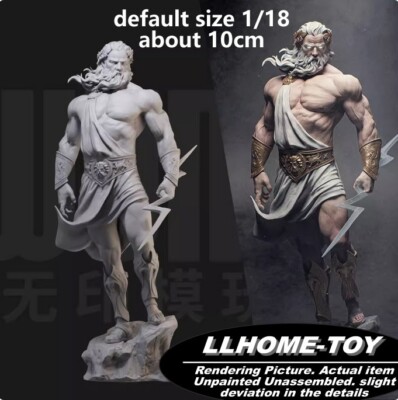 Greek mythology Zeus Resin 3D Print GK Kit Figure DIY Model toy gift ...