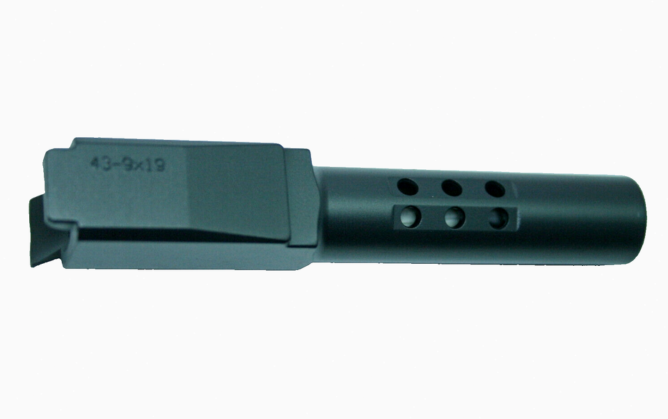 Glock 43 Top Port DLC Black Barrel 9x19 9mm G43 Target Crown Slide Part ...