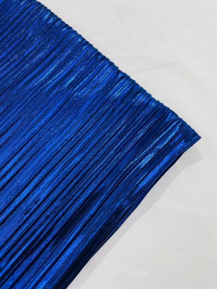 Metallic Accordion Pleated Polyester Fabric/Stretch Fabric/Light Weight ...