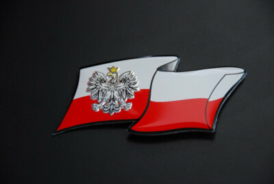 Polish Poland Aluminum PL Country Decal Badge Sticker with Eagle and ...