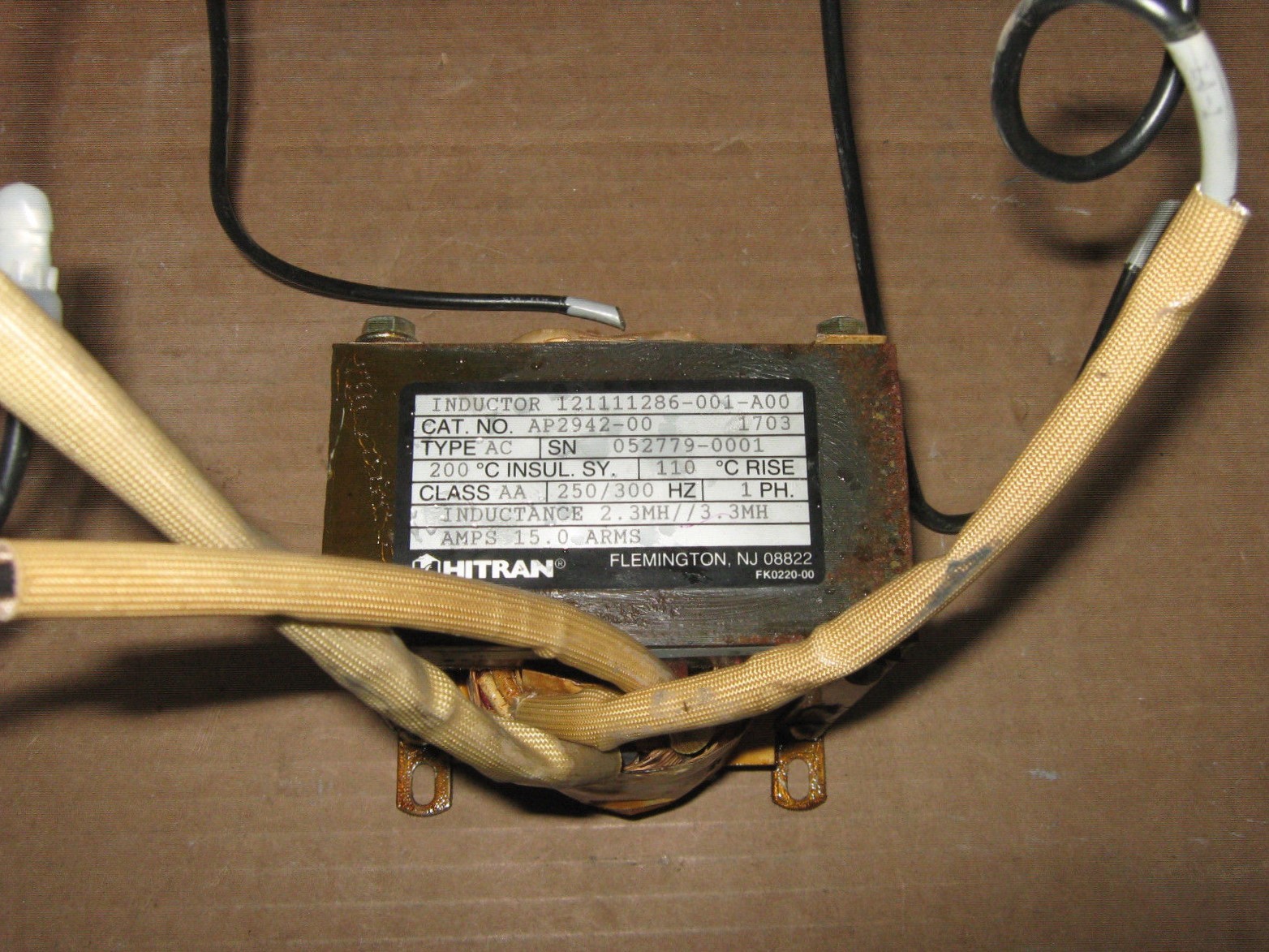 Hitran AP2942-00 Transformer, Powerware Part # 121111286-001-A00, Used ...