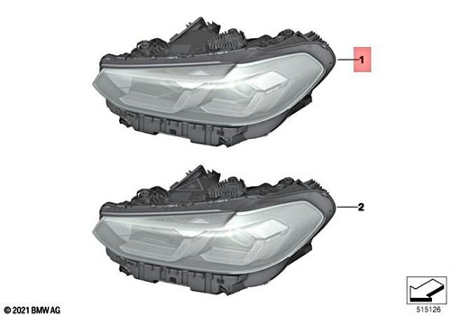 Genuine BMW X3 M X4 F97 F98 G01 G02 G08 HEADLIGHT LED AHL LEFT ...