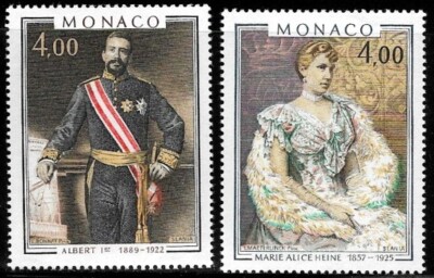 Monaco 1980 Royalty, Art, Paintings, Albert I & Princess Alice Heine ...