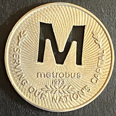 Metrobus 1973 Transit Token Metro Bus 23mm w/"M" Cutout VGC | eBay