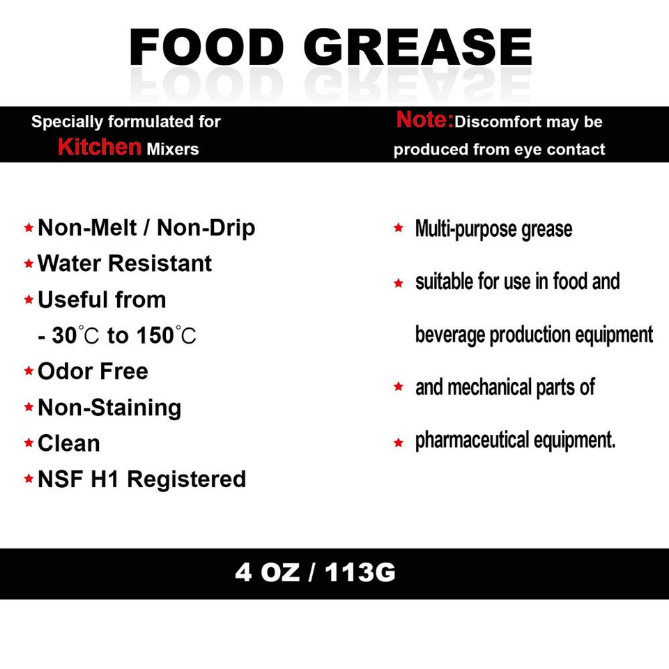 4Oz Food Grade Grease for Kitchenaid Stand Mixer with Gaskets, Extend ...