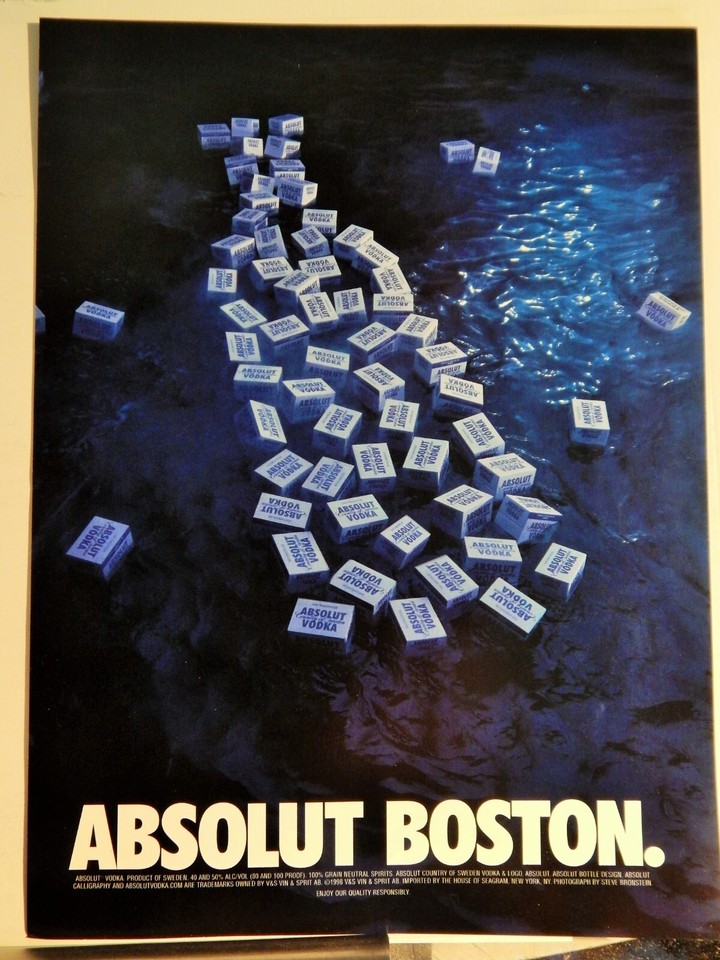 JOHN MARIN / ABSOLUT BOSTON VODKA ART PIECES ORIG VTG 2002-2 ...