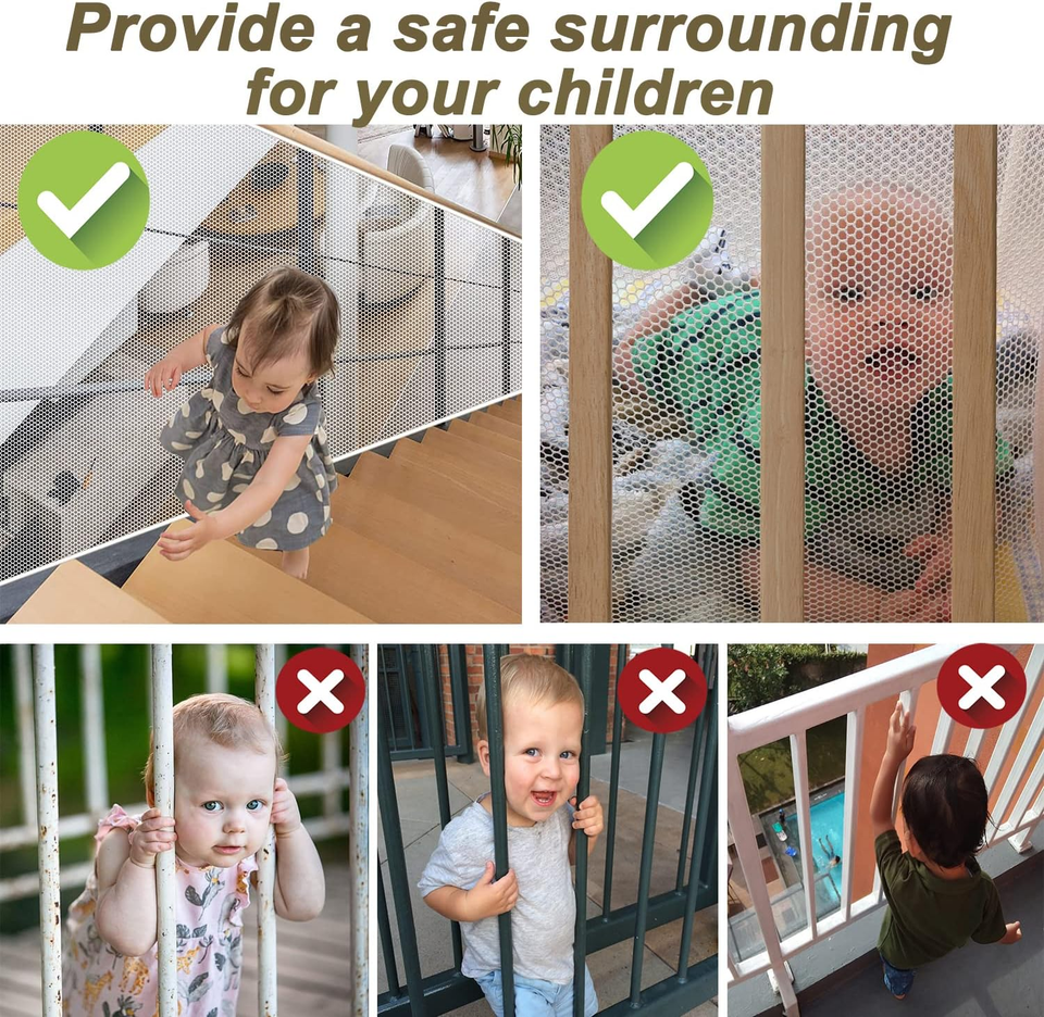 Banister Guard for Baby, Balcony Netting for Pets, 10Ft X 3Ft, Baby ...