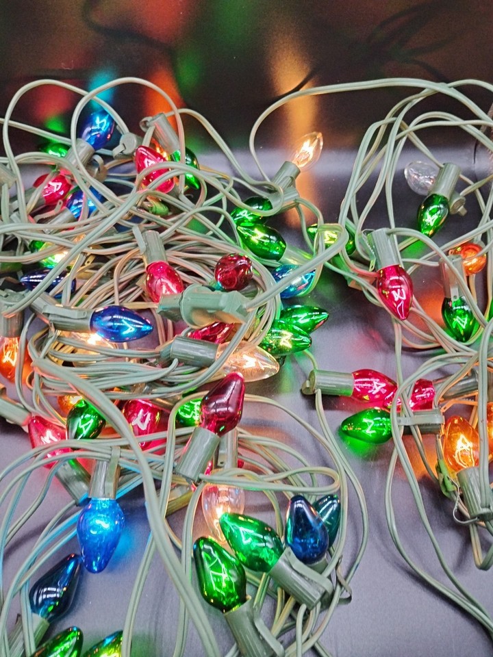 Vth GE Christmas String Lights ~ 4 Sets of 15/1 Set Of 25 ~ Multi Color ...