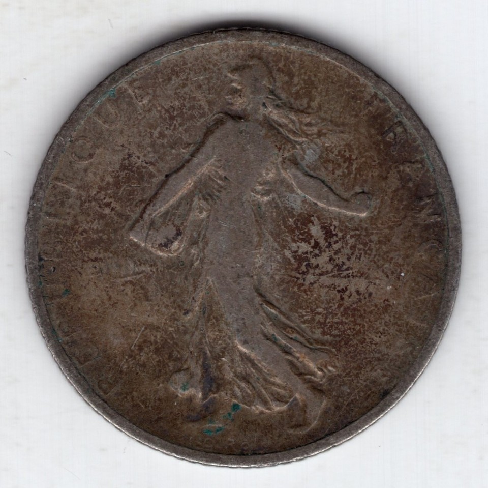 1898 FRANCE ONE 1 FRANC SILVER WORLD COIN | eBay