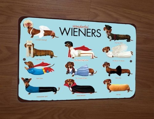 Wonderful Wieners Cute Dachshund Dogs 8x12 Metal Wall Animal Sign | eBay