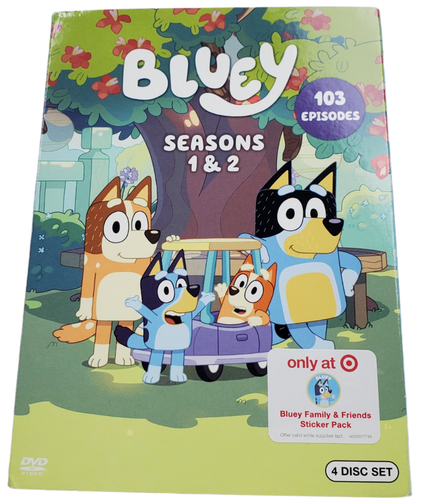 Bluey Seasons 1 & 2 BBC Studio Target Exclusive DVD 103 Episodes Sealed ...