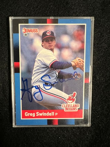 Greg Swindell Autograph 1988 Donruss Baseball #227 On Card Cleveland ...