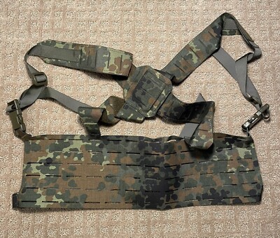 RARE German Bundeswehr KSK Flecktarn Laser Cut MOLLE Chest Rig Like ...