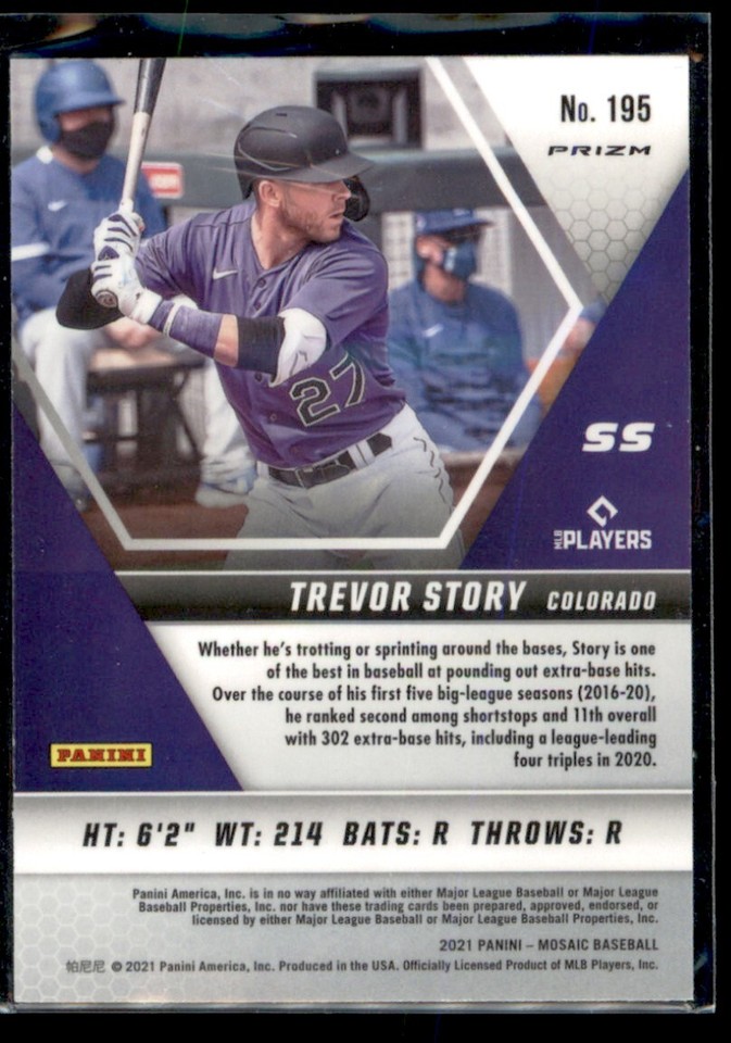 2021 PANINI MOSAIC PINK CAMO TREVOR STORY COLORADO ROCKIES #195 | eBay
