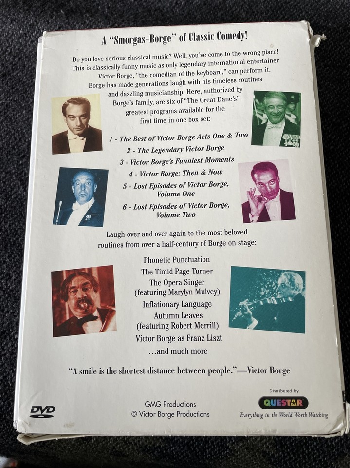 Victor Borge Classic Collection 6 DVD Set 100th Anniversary Edition Bin ...