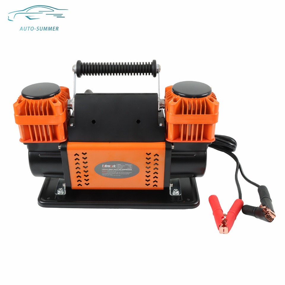 Heavy Duty Dual Cylinder 12V Portable Inflator For Truck Tires Max 150 ...