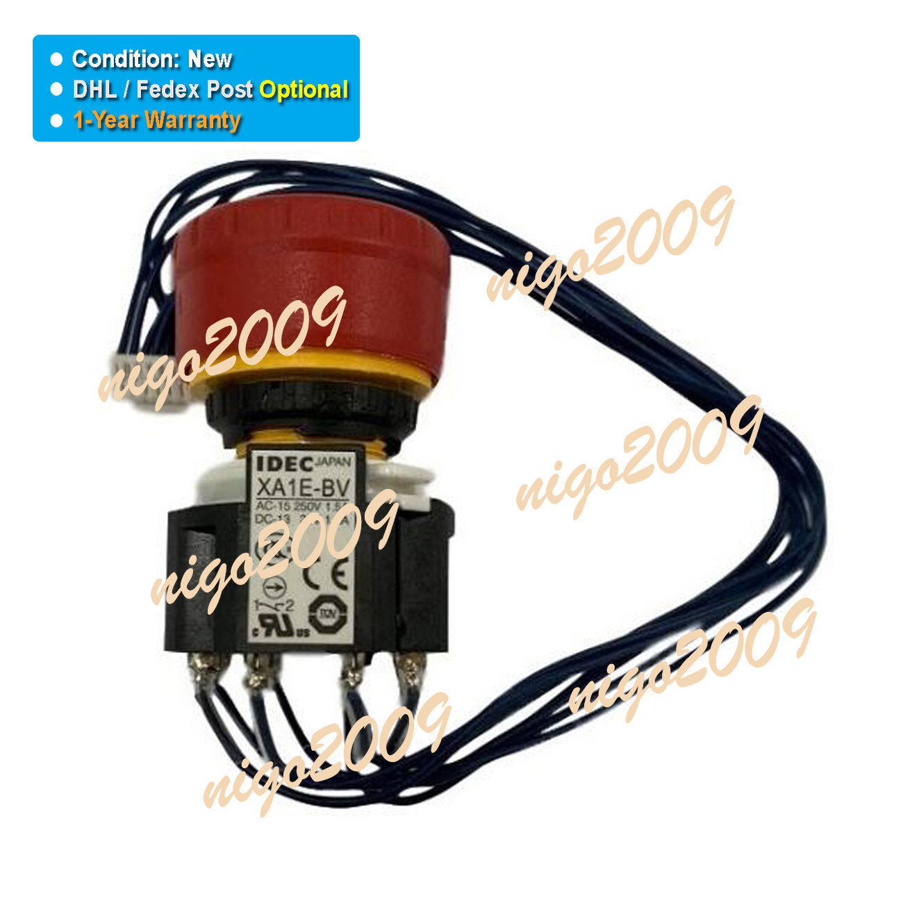 For Yaskawa YRC1000 JZRCR-APP01-1 E-Stop Button with Wiring Harness IDEC XA1E-BV | eBay