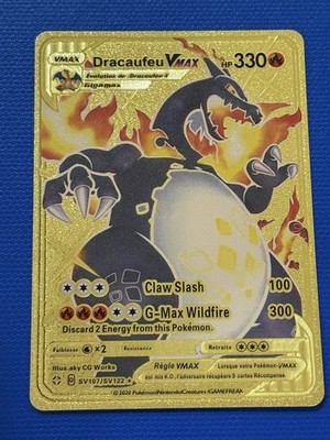 Pokémon Dracaufeu VMAX Gold Card G-Max Wildfire Fan Art #SV107/SV122 | eBay