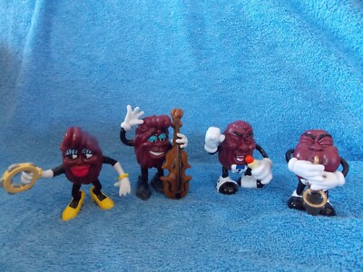 Lot Of 4 1988 California Raisins Singer & Musicians Horn, Cello Bass ...