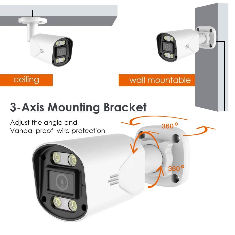 CCTV System 4 Channel DVR Colour HD Camera Home Outdoor Kit 4CH ...