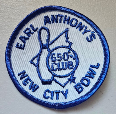 PATCH IRON ON EMBROIDERED APPLIQUE - BOWLING EARL ANTHONY 650 CLUB ...