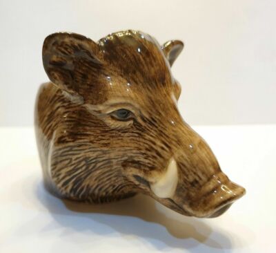 Boar Wild Pig Head Figurine Vase Pot Ceramic Succulent Planter Flower ...