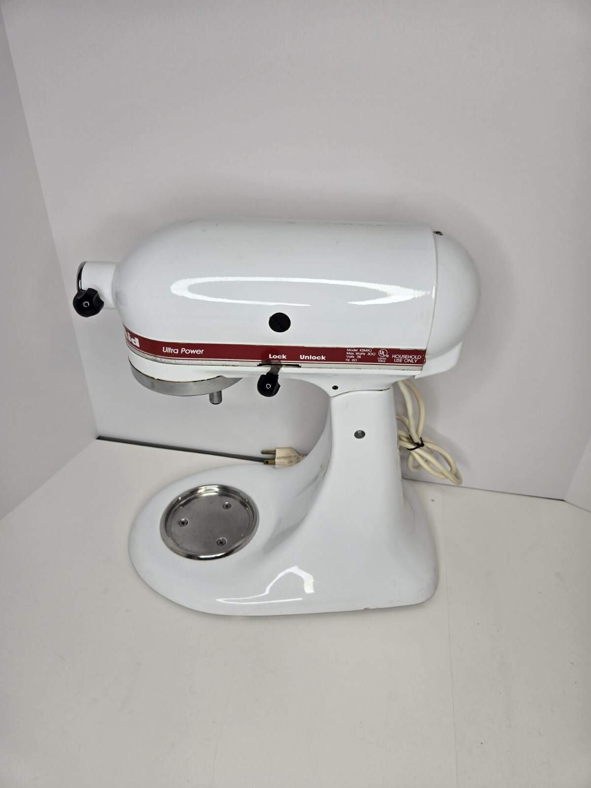 White KitchenAid KSM90 300W Ultra Power Stand Mixer for sale online | eBay