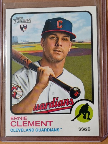 2022 Topps Heritage Base #277 Ernie Clement - Cleveland Guardians ...