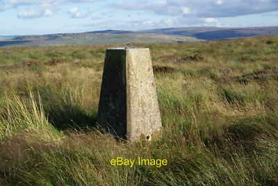 Photo 12x8 Trig point on Cupwith Hill The background is Black Hill and ...
