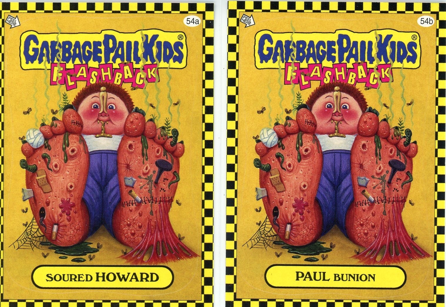 Garbage Pail Kids Flashback 1 SOURED HOWARD & PAUL BUNION 54A/B Base ...