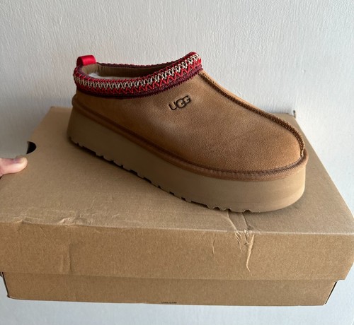 Ugg Tazz Tass Tasman Platform Slippers Chestnut Womens 8 SHIPS ASAP! | eBay